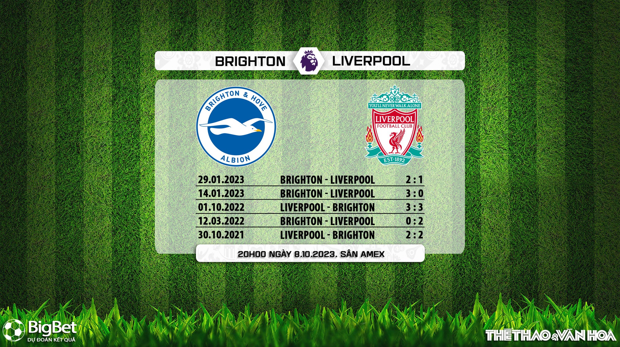 Nhận định bóng đá Brighton vs Liverpool (20h00 hôm nay), vòng 8 Ngoại ...