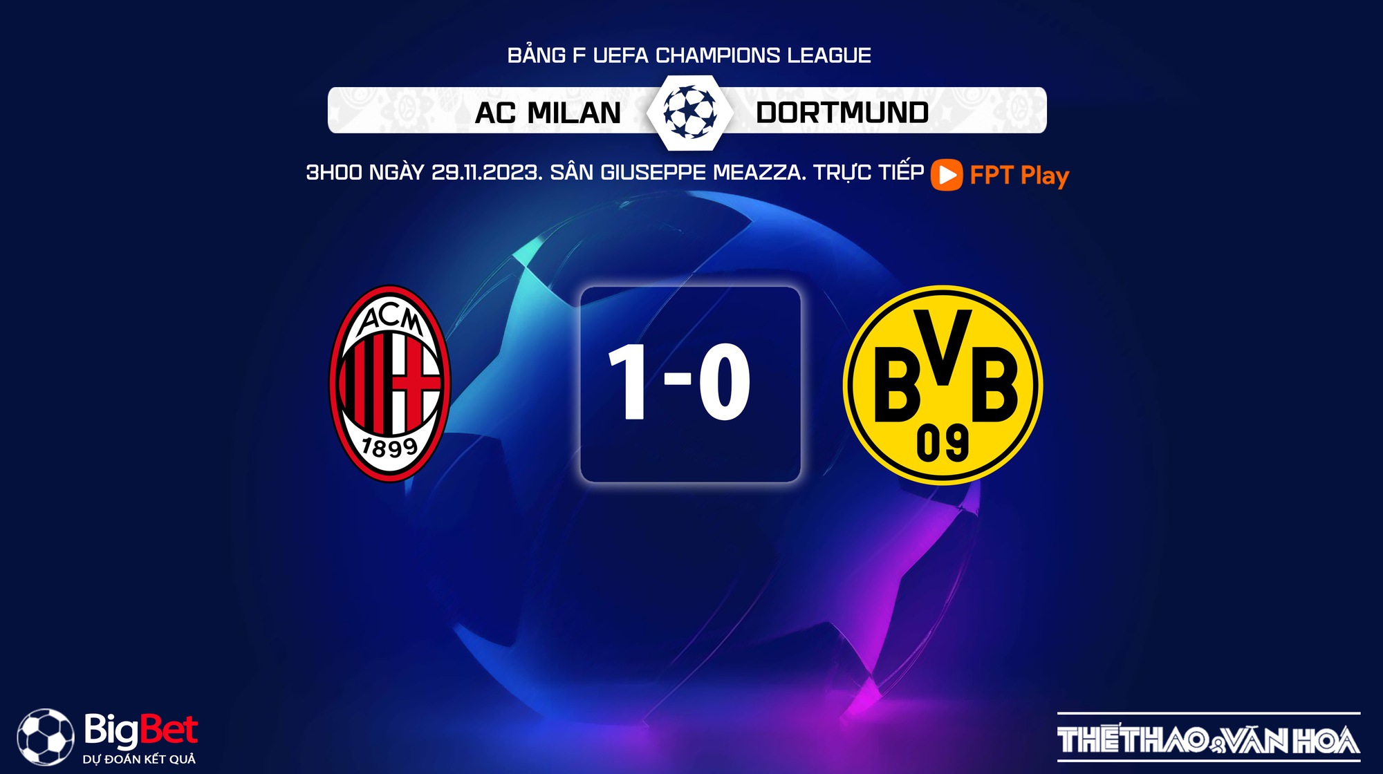 Nhận định AC Milan vs Dortmund, vòng bảng cúp C1 (3h00 hôm nay 29/11)