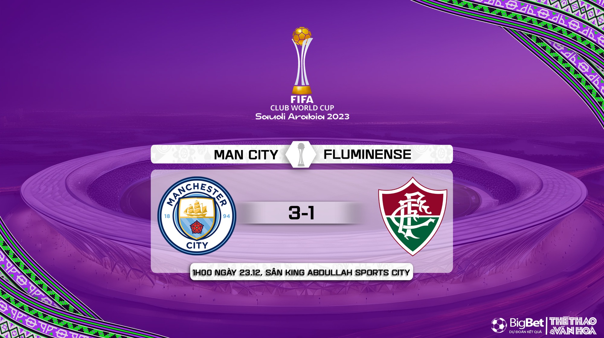 Nhận định bóng đá Man City vs Fluminense, Chung kết Club World Cup ...