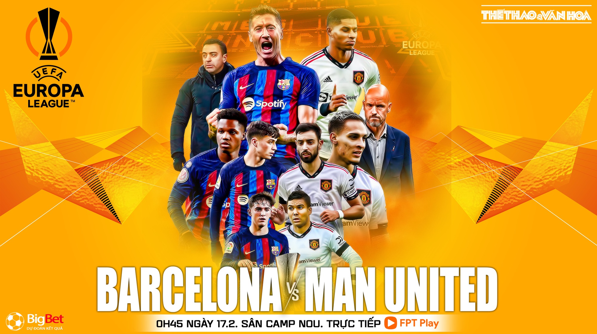 Nhận định, soi kèo Barcelona vs MU (00h45, 17/2), vòng play-off Europa ...