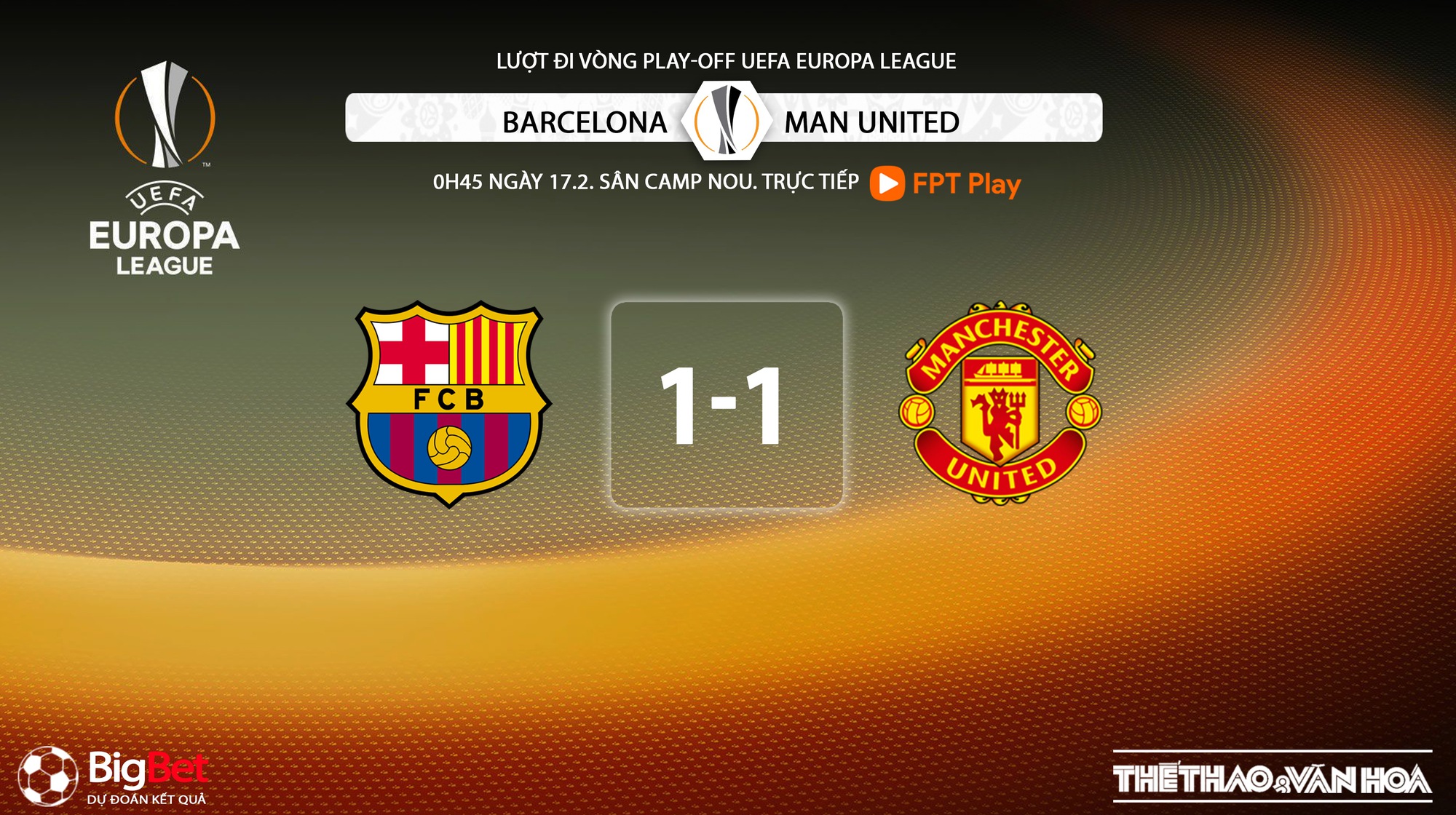 Nhận định, soi kèo Barcelona vs MU (00h45, 17/2), vòng play-off Europa ...