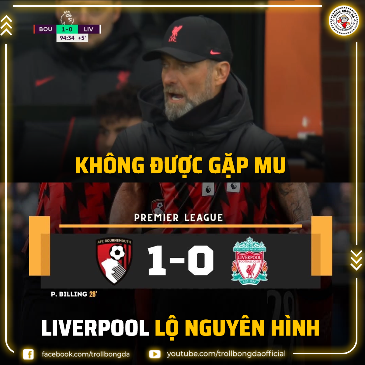 Liverpool bị chế nhạo ‘thắng MU là do tai nạn’, ‘chỉ giành được Cúp 7-0'