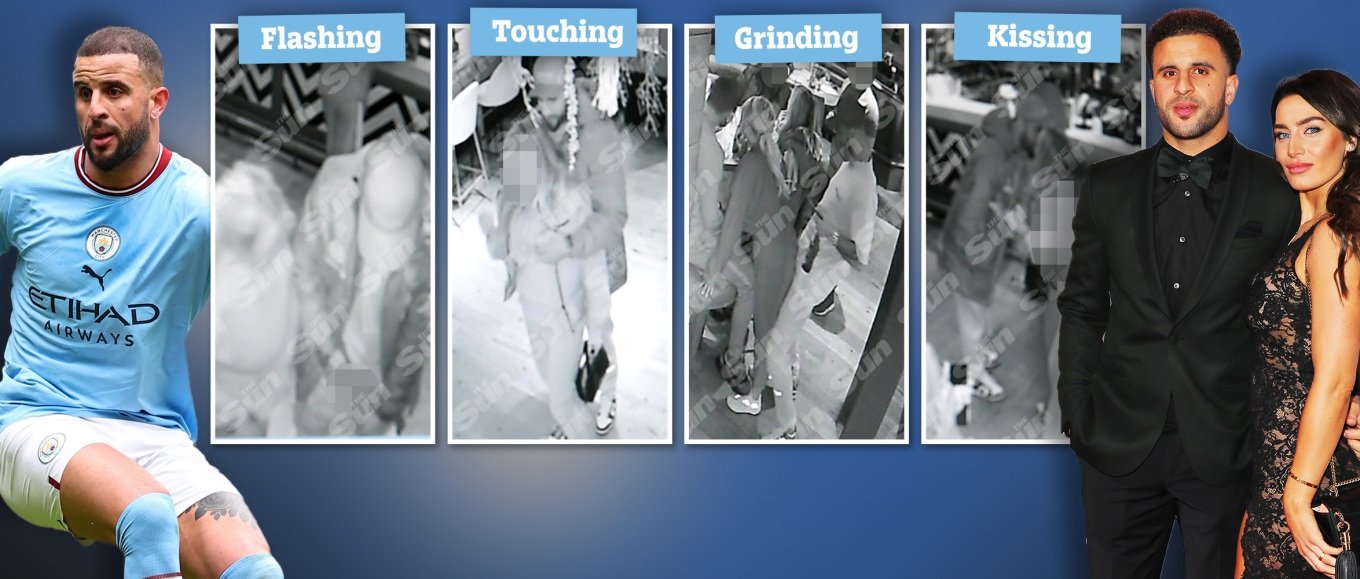 90 phút gây sốc của sao Man City Kyle Walker: Say xỉn, sờ ngực gái lạ ...