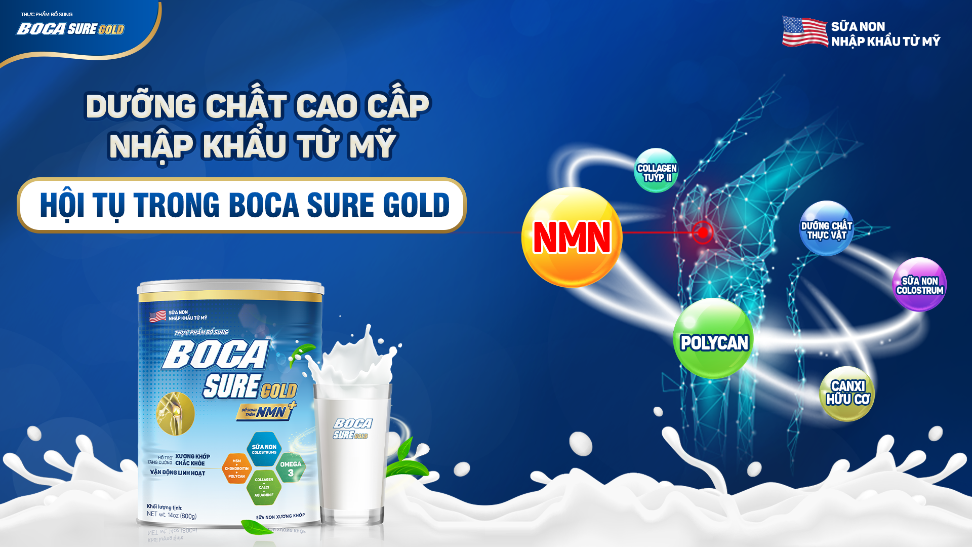 Sữa non xương khớp thế hệ mới Boca Sure Gold - Nguồn dinh dưỡng hoàn ...