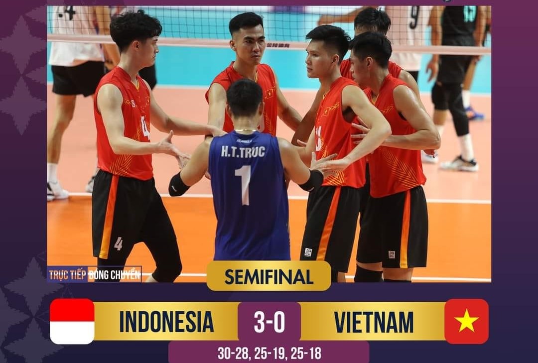 Việt Nam dừng bước ở bán kết bóng chuyền nam SEA Games 32 sau trận thua khó tránh trước Indonesia