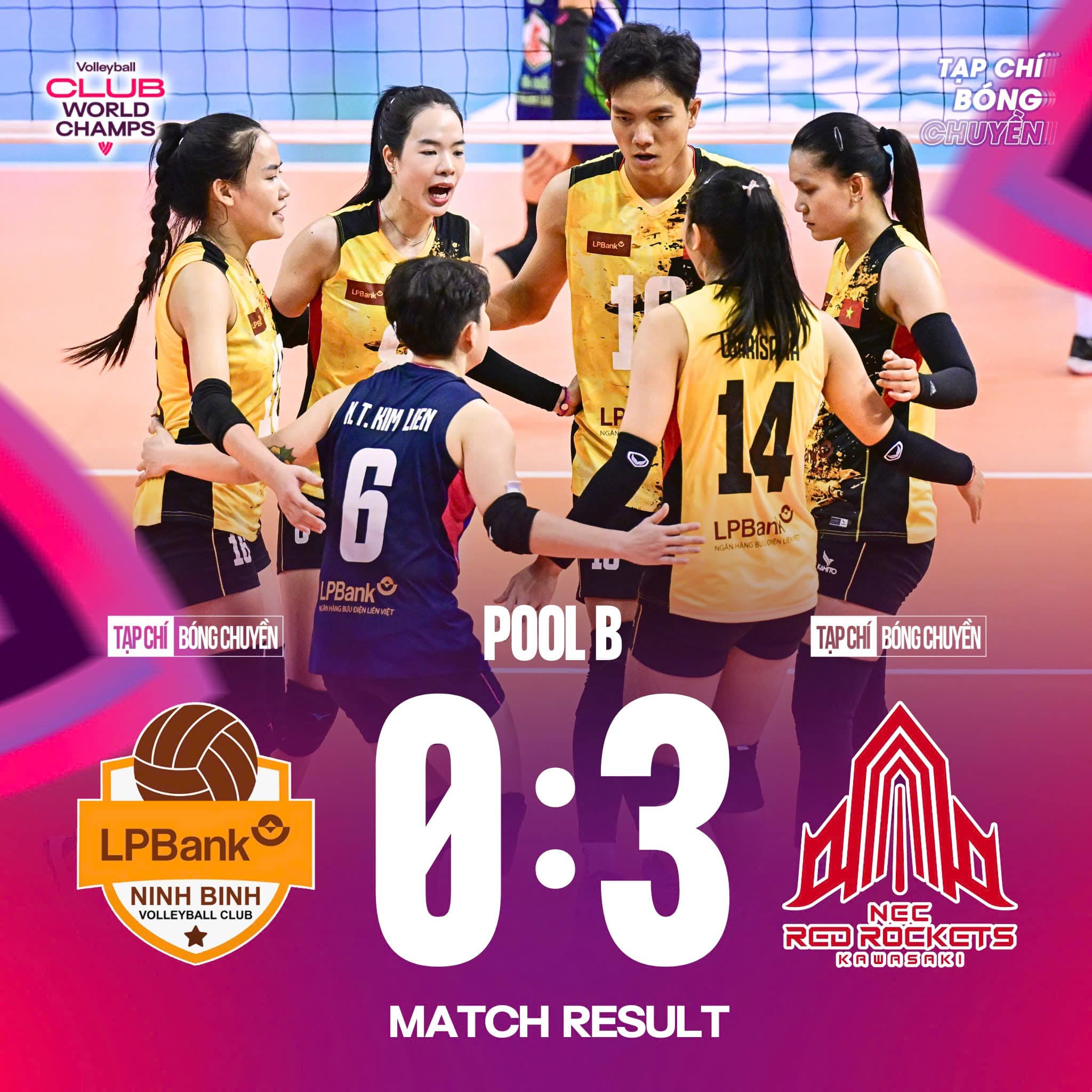 Link xem trực tiếp Bích Tuyền thi đấu: CLB Ninh Bình vs NEC Red Rockets