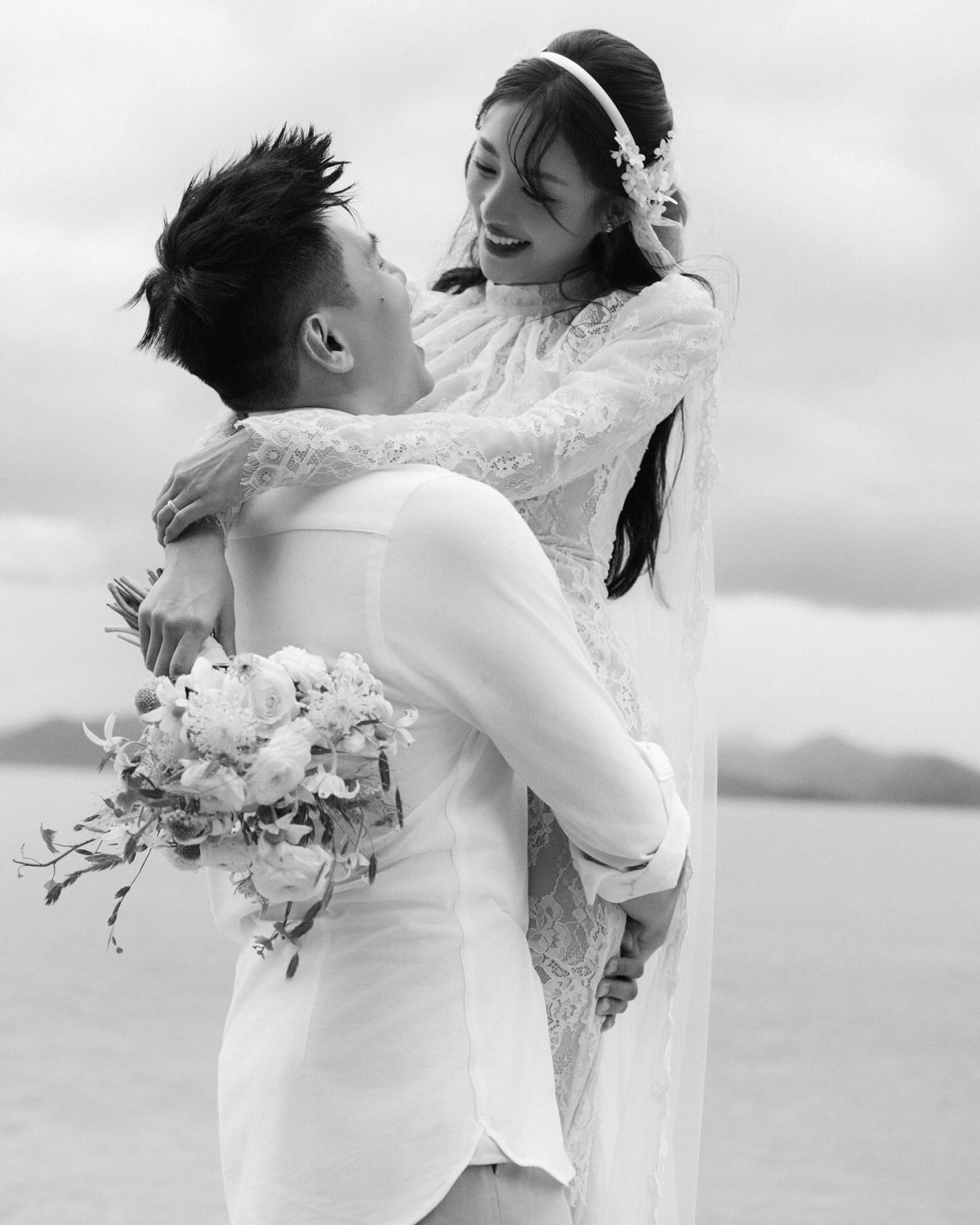 Pam Yêu Ơi xuất hiện đáng yêu trong bộ ảnh cưới Hải Long và Salim