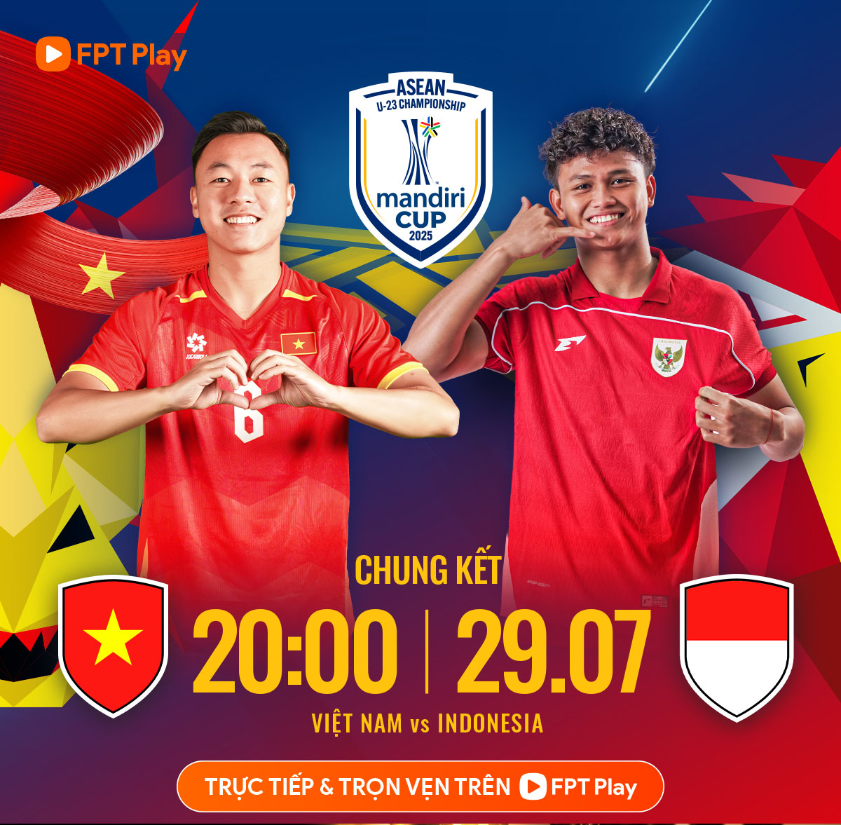 Link xem trực tiếp bóng đá U23 Đông Nam Á 2025 hôm nay 29/7