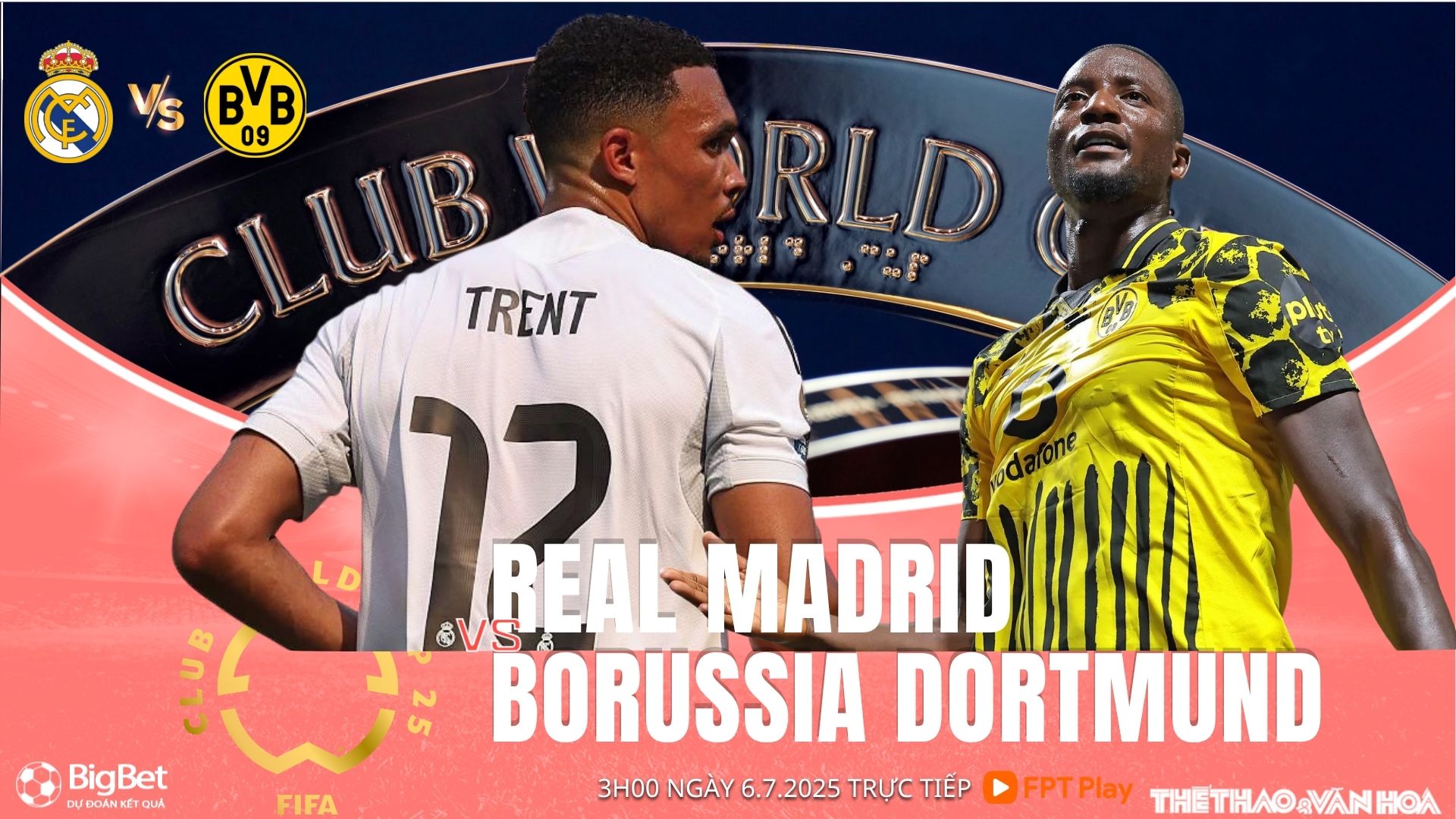 Nhận định, soi tỷ lệ Real Madrid vs Borussia Dortmund 3h00 ngày 6/7, FIFA Club World Cup