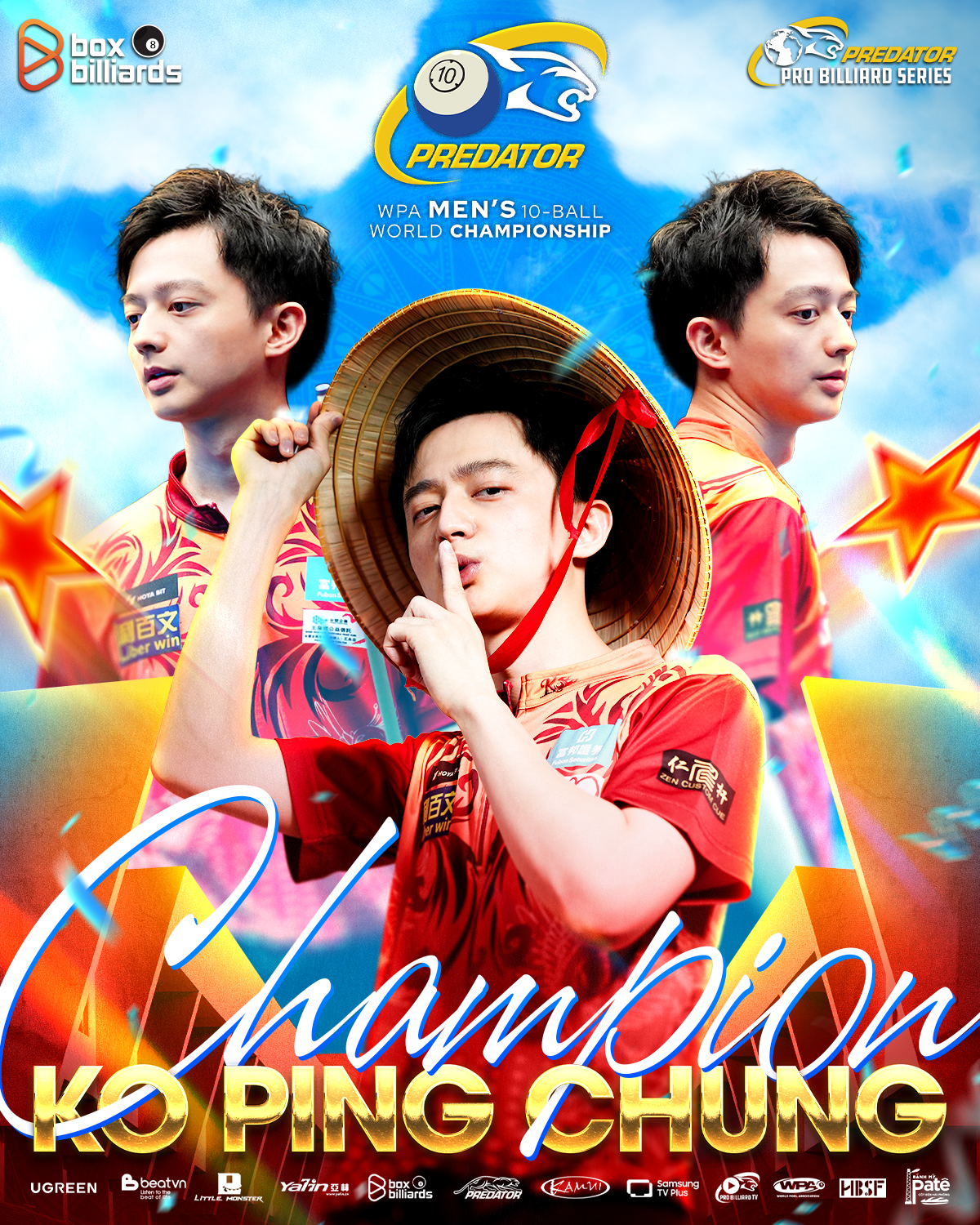 Ko Ping Chung vô địch thế giới kịch tính, nhận thưởng 1,8 tỉ đồng