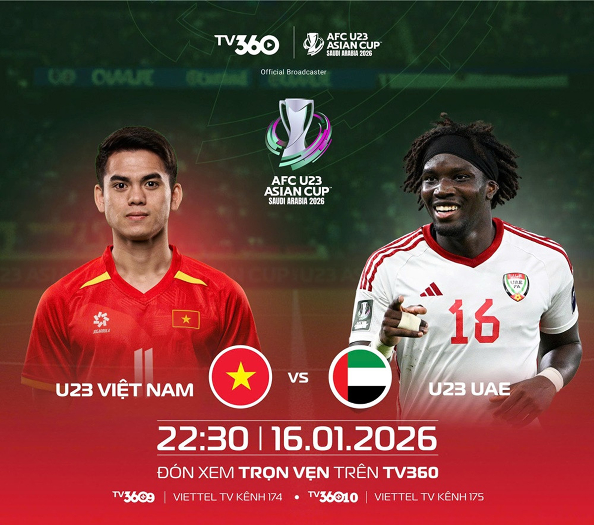Lịch thi đấu bóng đá hôm nay 16/1: Trực tiếp U23 Việt Nam đấu với U23 UAE