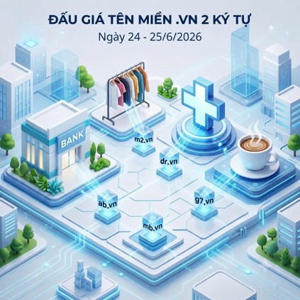 76 tên miền “.vn” ngắn, đẹp sẽ được đấu giá đợt 2