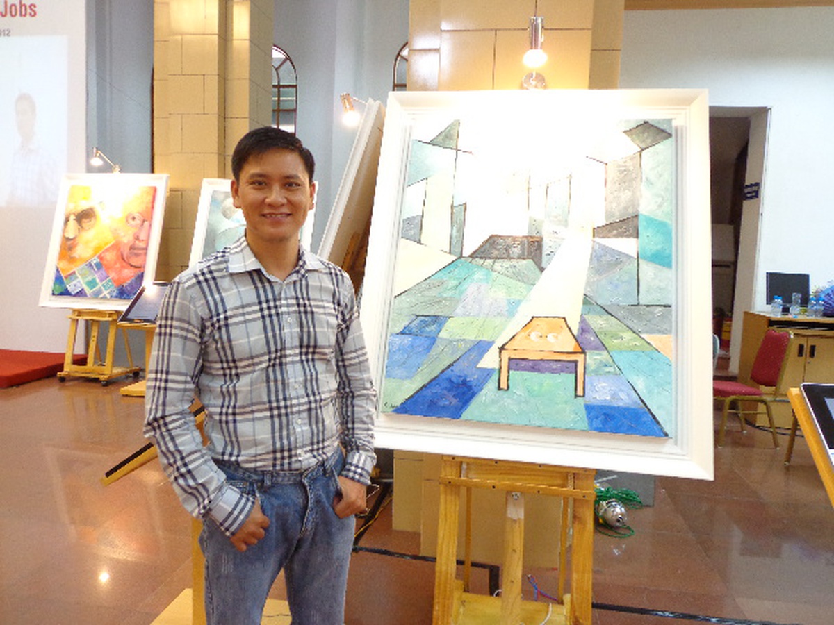 Hình tượng Steve Jobs qua tranh nghệ sĩ Việt