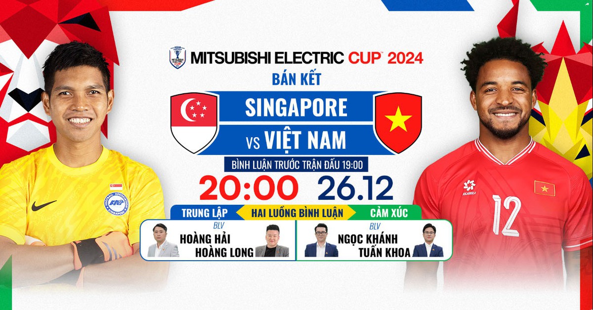 Lịch thi đấu bóng đá hôm nay 26/12: Trực tiếp Việt Nam đấu với ...