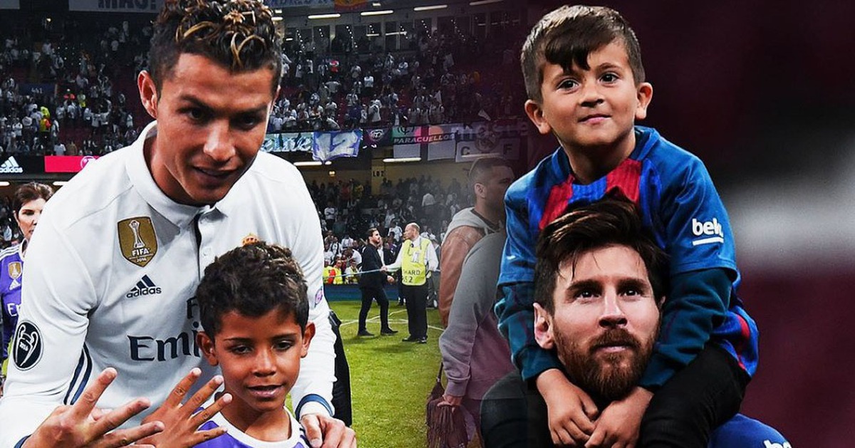Cậu ấm nhà Ronaldo gọi, quý tử của Messi trả lời