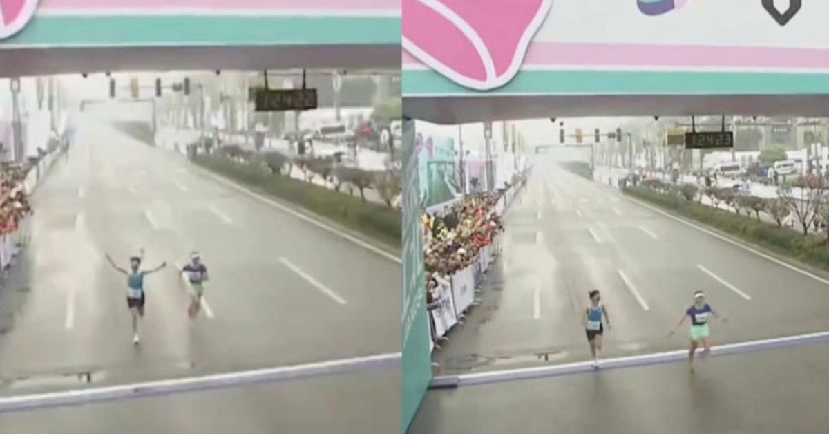 Độc Lạ marathon: Vội ăn mừng trước vạch đích, runner Trung Quốc nhận ...