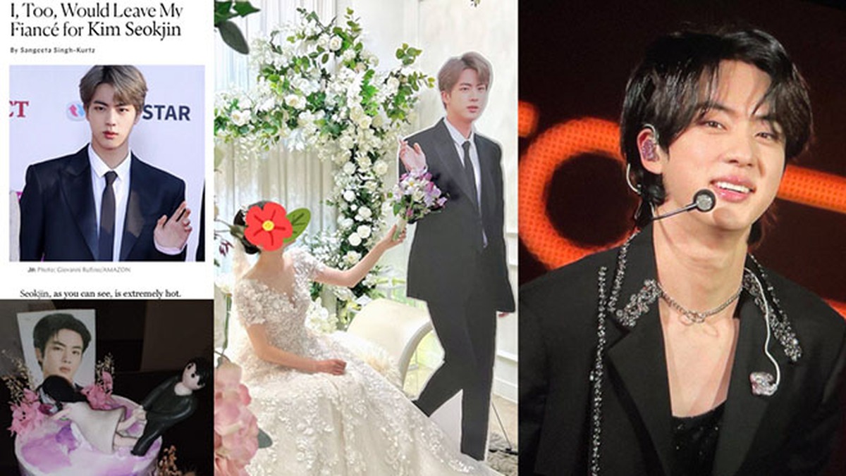 ‘Choáng’ với ‘standee’ của Jin BTS ‘sừng sững' trong nhiều đám cưới ...