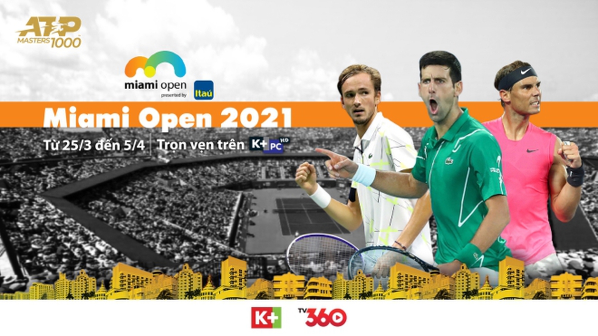 Xem ATP 1000 Miami Open trực tiếp trên ứng dụng di động TV360